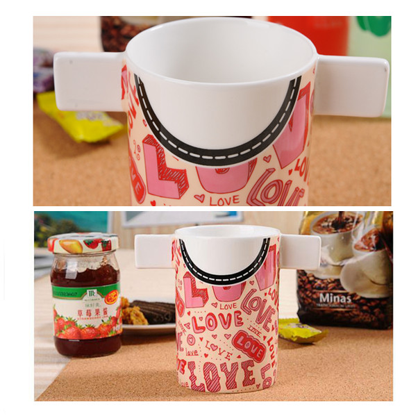 Couple Cups Set With T-shirt Print 02 on Luulla
